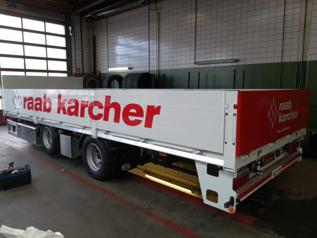 Belettering stenentrailers - Raab Karcher - AS Paint Vriezenveen