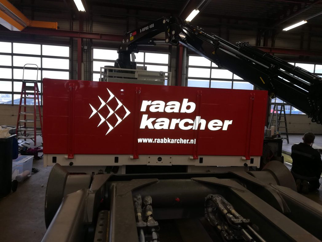 Belettering stenentrailers - Raab Karcher - AS Paint Vriezenveen